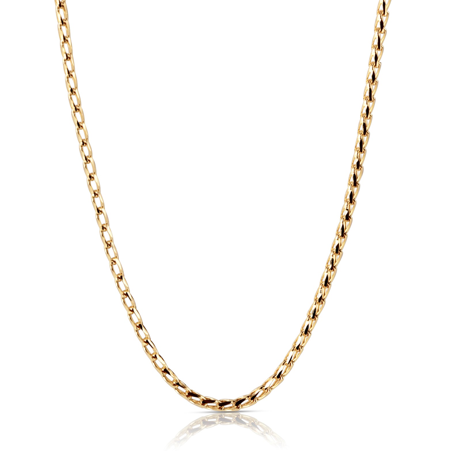 Diamond Cut Franco Chain — 18K Solid Gold, Made in Italy | Olivier